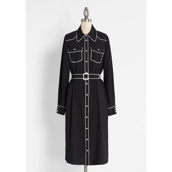Modcloth | Dresses | Modcloth Black Western Shirt Dress | Poshmark